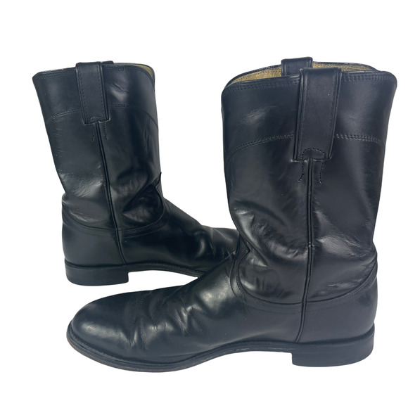 Justin Boots | Shoes | Justin Black Corona Roper Premium Leather ...